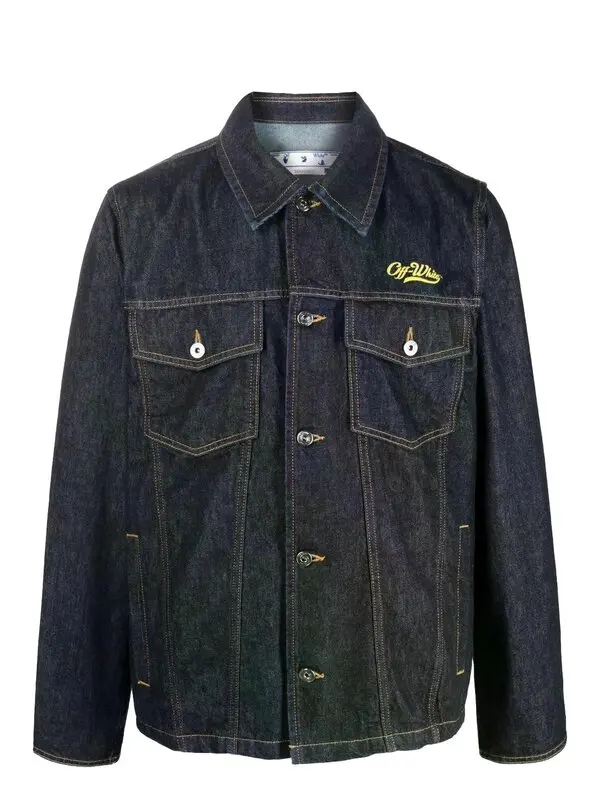Off-White Wave Off Denim Jacket - Blue