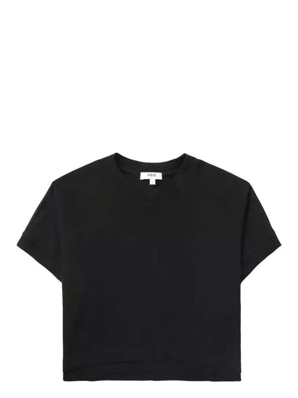 AGOLDE Cropped Cotton T-shirt - Black