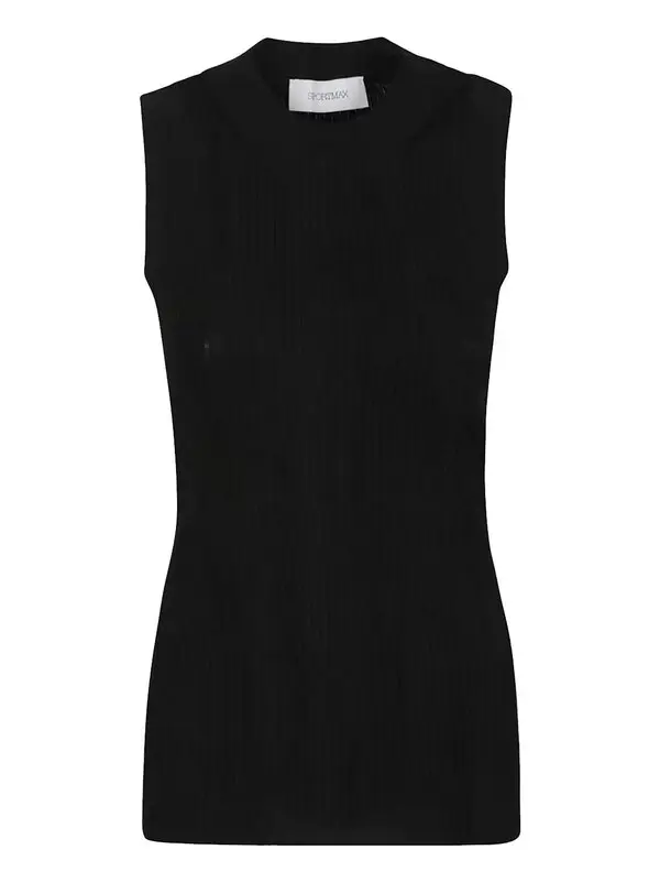Sportmax Sleeveless Jersey Top - Black