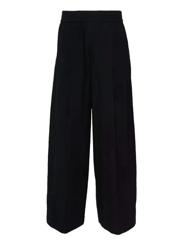 Brunello Cucinelli Poplin Wide Trousers - Blue