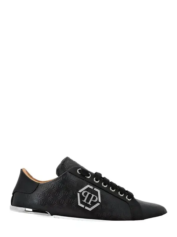 Philipp Plein Monogram Lo-top Sneakers - Black