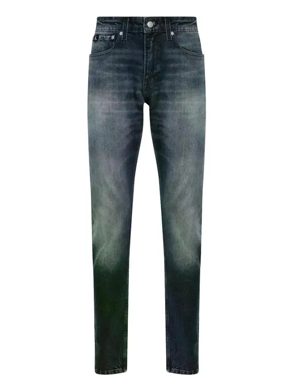 Calvin Klein Mid-rise Tapered-leg Jeans - Blue