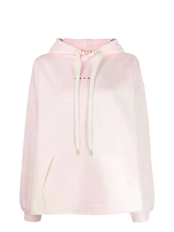 Marni Logo-print Cotton Hoodie - Pink