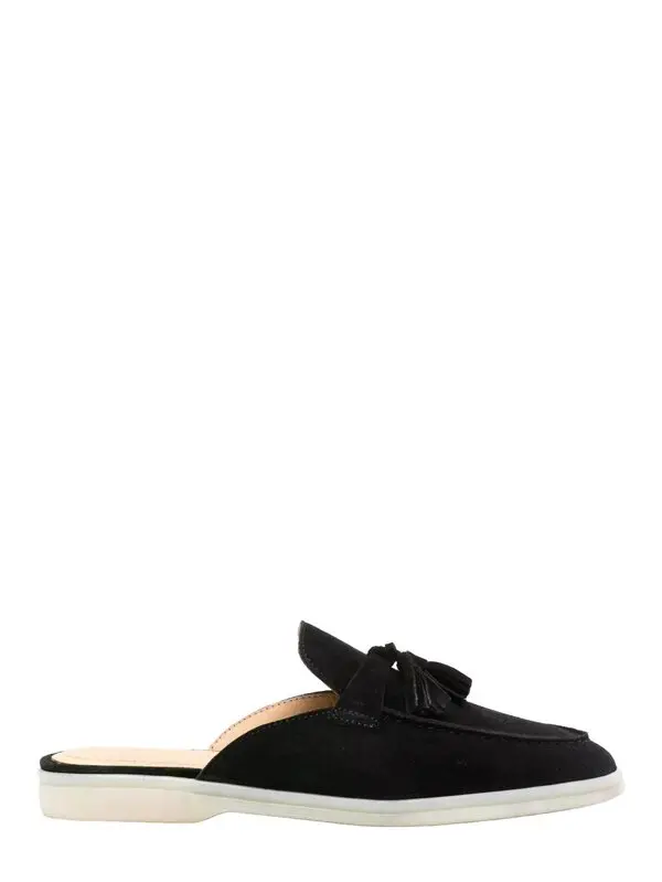 SCAROSSO Lucrezia Suede Mules - Black