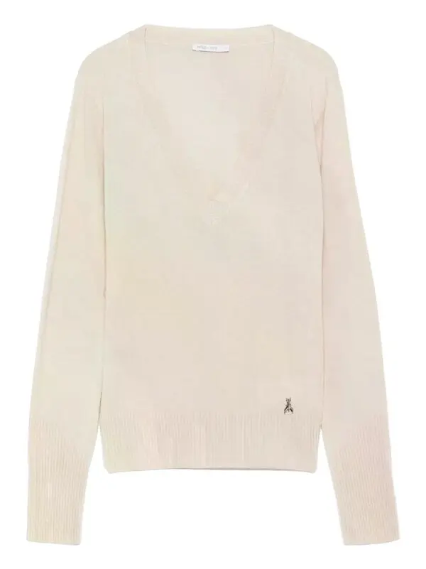 Patrizia Pepe Cashmere V-neck Sweater - Neutrals