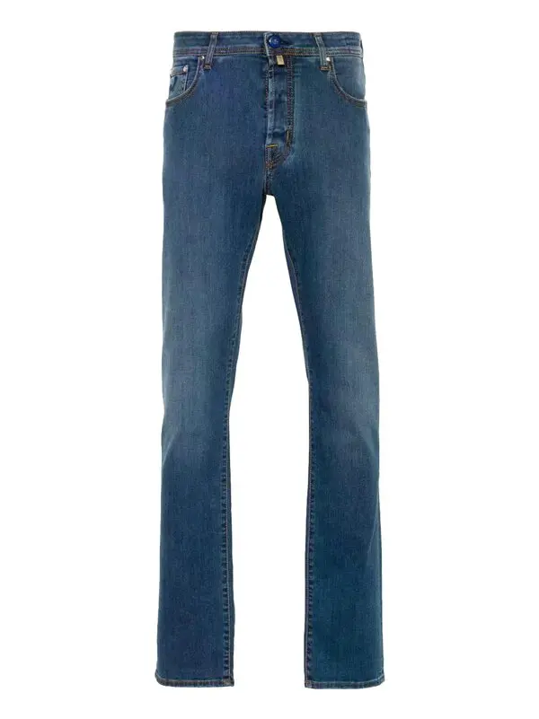 Jacob Cohen Logo-patch Jeans - Blue