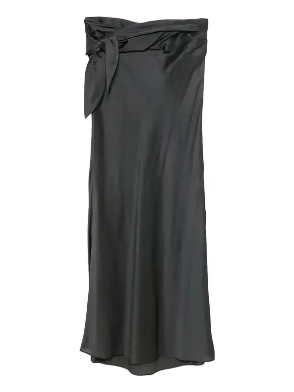 Christopher Esber Wrapped Silk Skirt - Grey