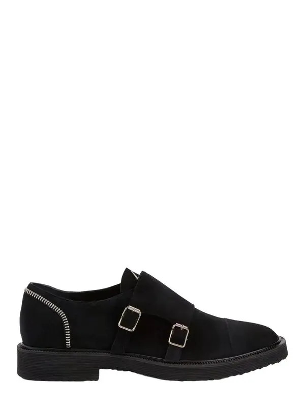 GIUSEPPE ZANOTTI Johnny Zip-trimmed Loafers - Black
