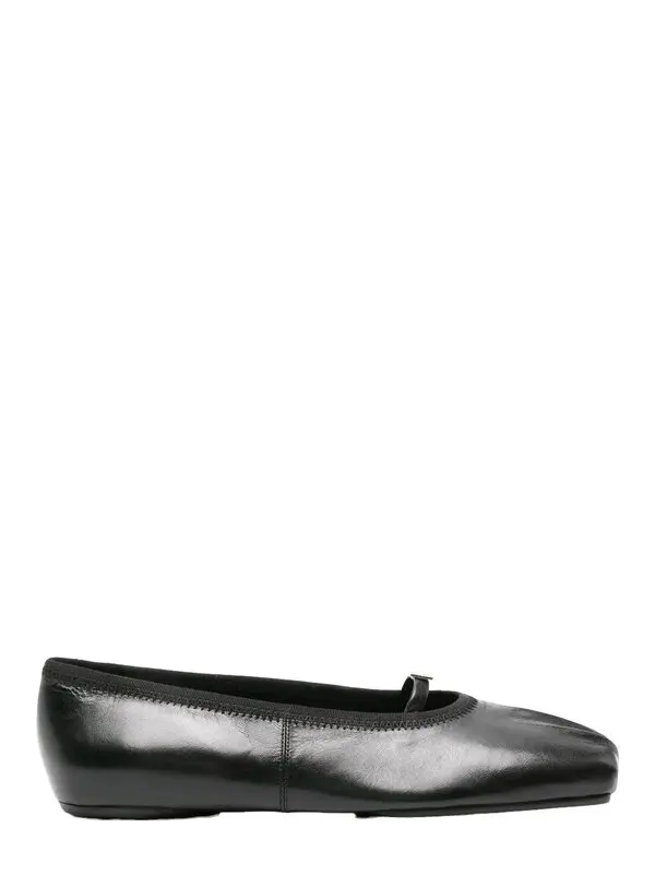 Givenchy 4g-plaque Pleated Ballerina Shoes - Black