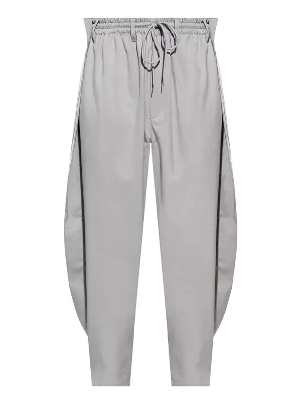 Y3 Side Stripe Loose-fit Trousers - Grey