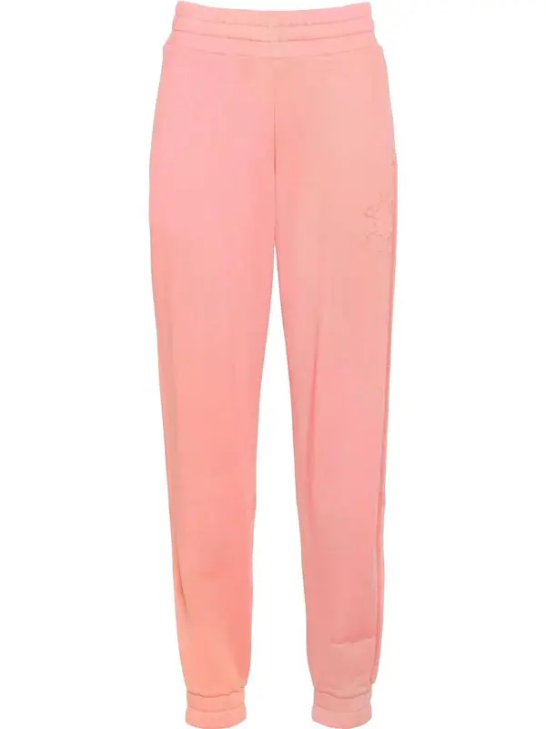 Moncler High-waisted Logo-embossed Track Pants - Pink