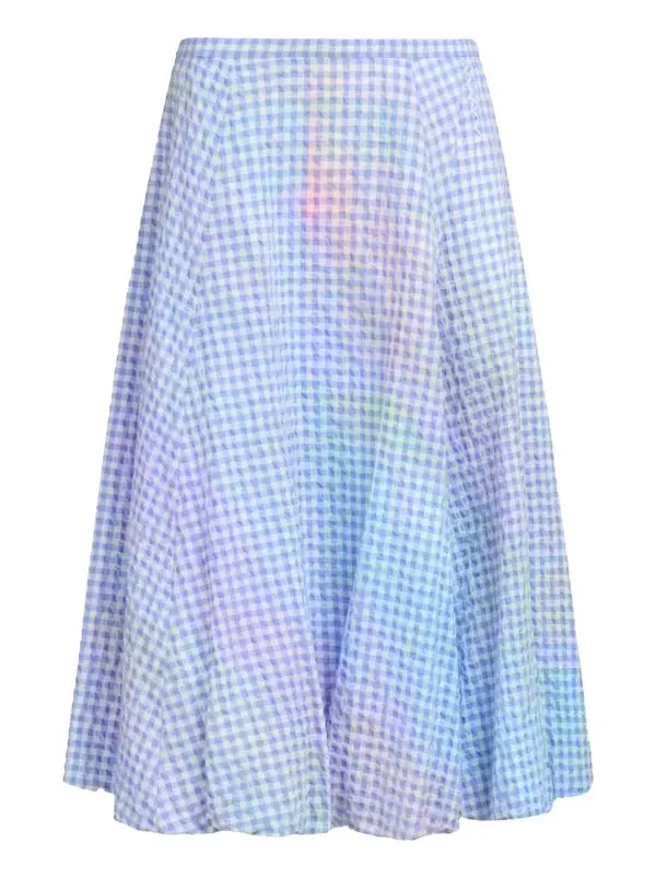 Marni Check-print Midi Skirt - Blue