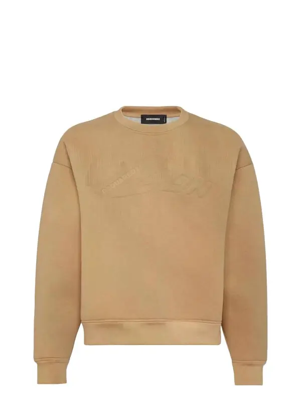 Dsquared2 Embossed Cotton Sweatshirt - Neutrals