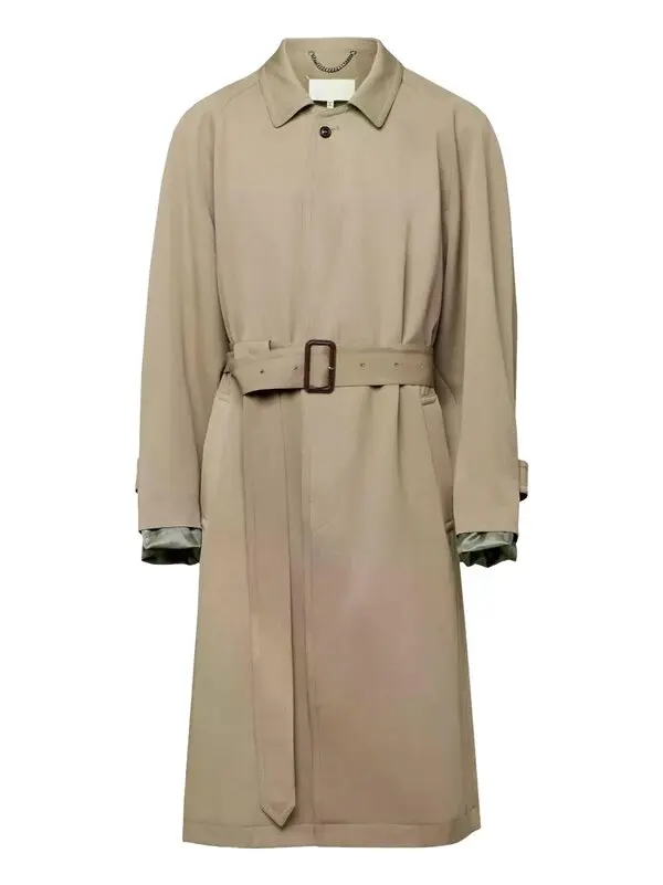 MAISON MARGIELA Spread-collar Wool Trench Coat - Neutrals