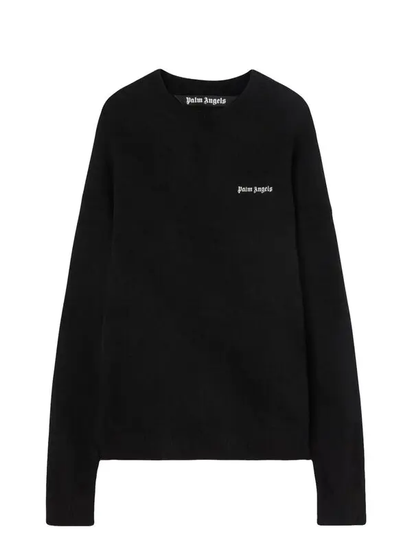 Palm Angels Logo-print Sweatshirt - Black