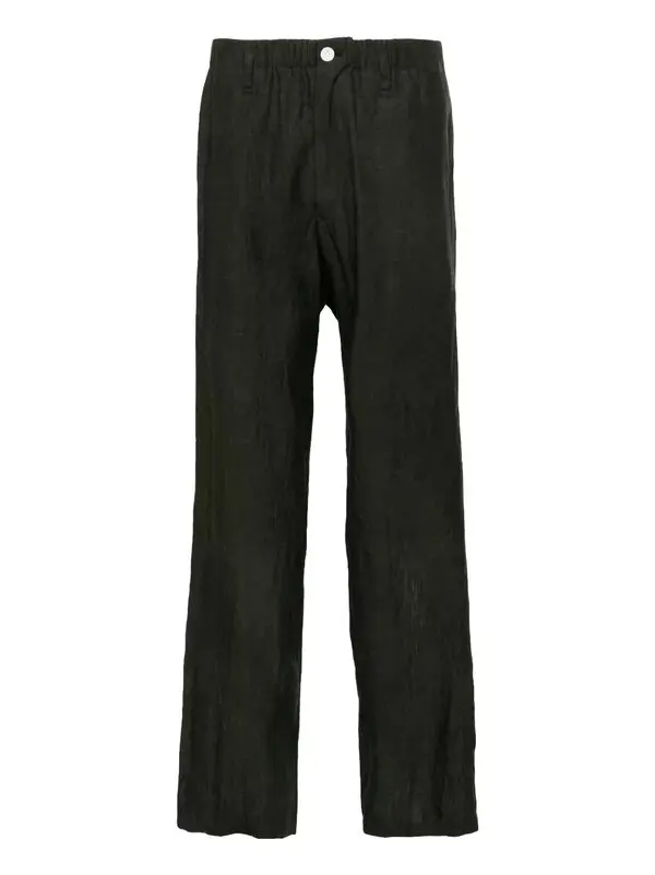 Yohji Yamamoto Seam-detail Tapered Trousers - Grey