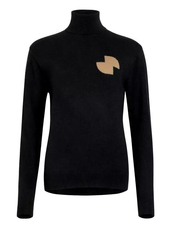 PATOU Jp Roll-neck Sweater - Black