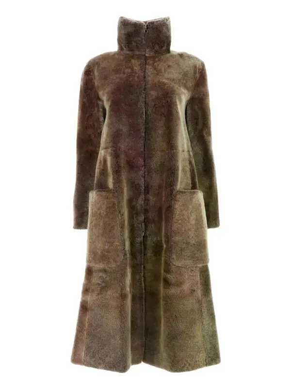 Giorgio Armani Shearling Coat - Brown