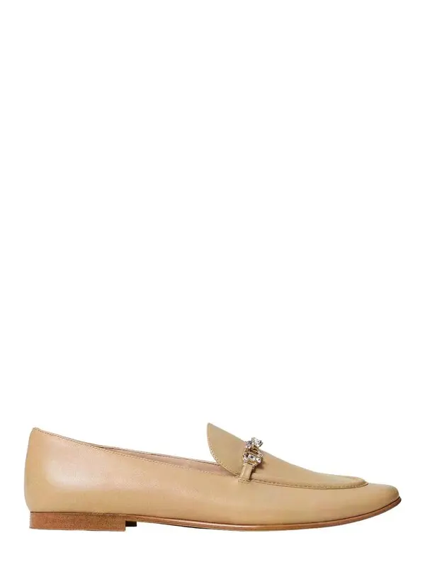 TWINSET Oval T Leather Loafers - Neutrals
