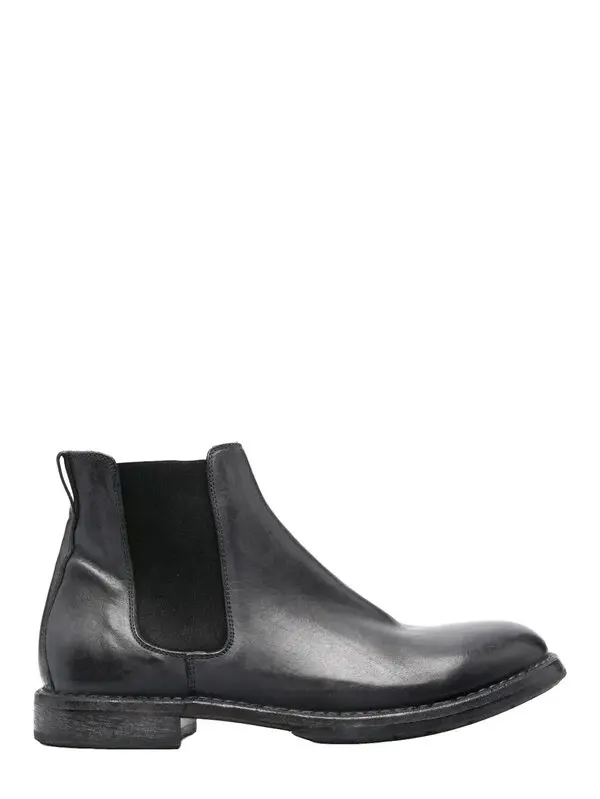 Moma Tronchetto Leather Boots - Grey