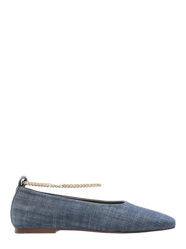 MARIA LUCA Augusta Denim Ballerina Shoes - Blue