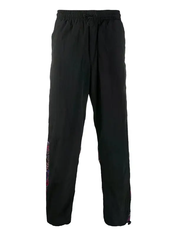 Versace Logo Print Track Pants - Black