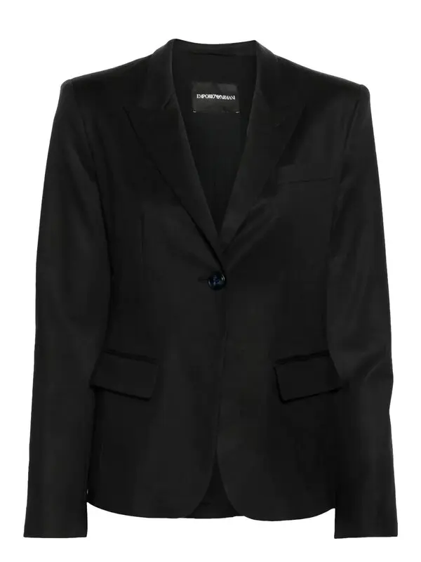 Emporio Armani Single-breasted Blazer - Blue