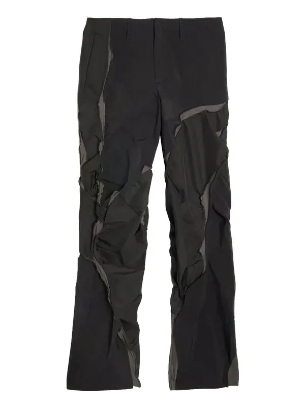 POST ARCHIVE FACTION Layered-design Tapered Trousers - Black