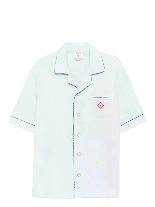 Casablanca Monogram Towelling Shirt - Blue