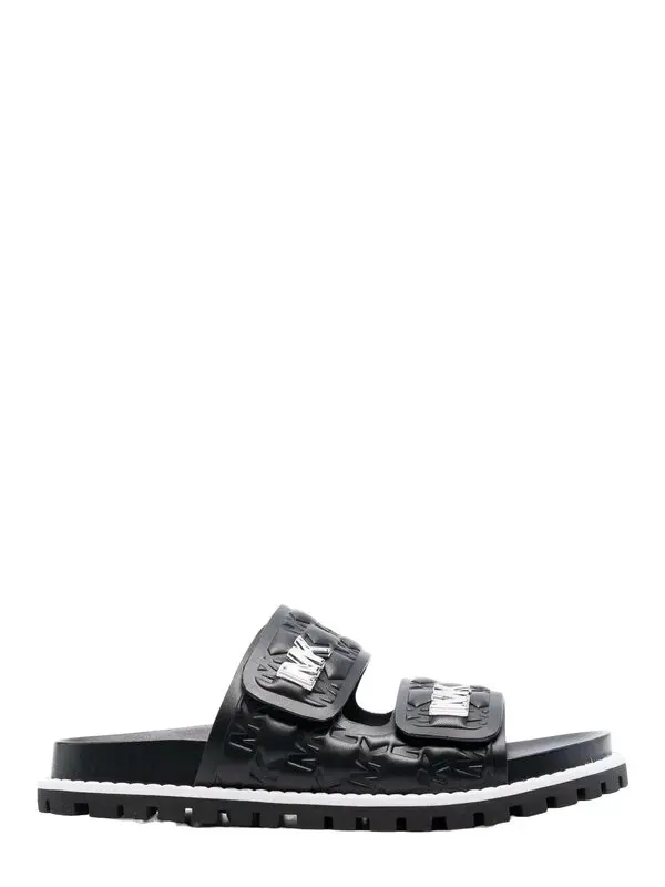 Michael Kors Stark Debossed-logo Sandals - Black