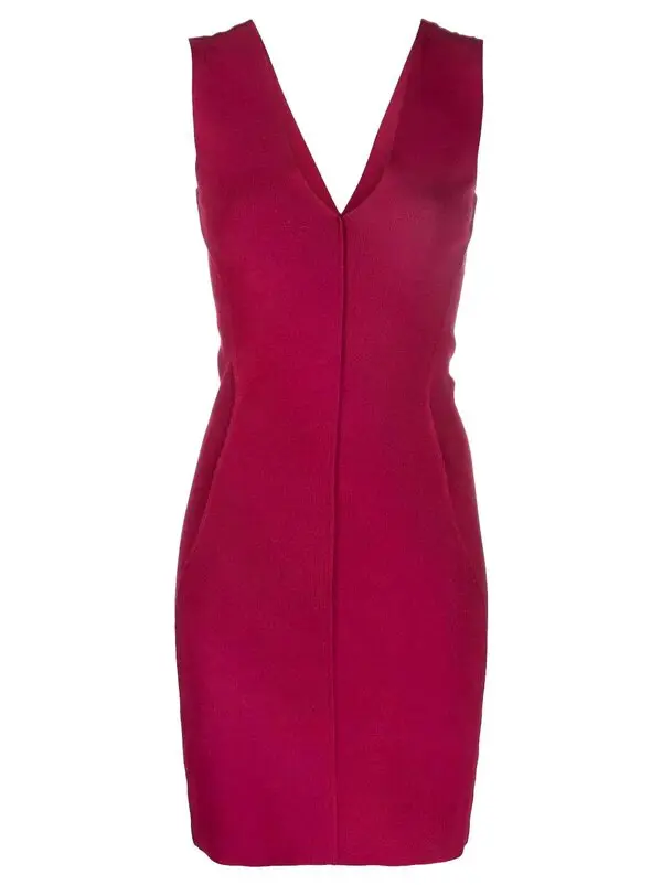 Rick Owens V-neck Mini Dress - Pink