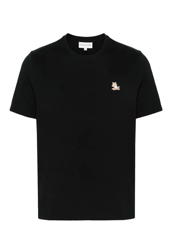 Maison Kitsuné Chillax Fox-appliqué T-shirt - Black