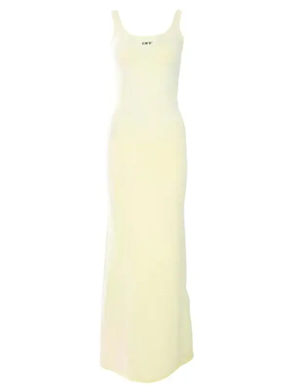 Off-White Sleeveless Long Dress - Neutrals