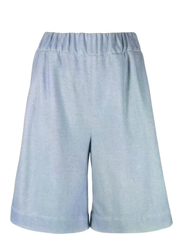 Colombo Fine-knit Knee-length Shorts - Blue