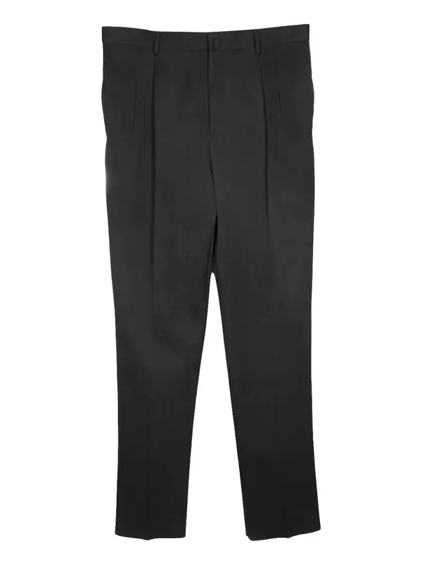 LANVIN High-waisted Tapered Wool Trousers - Black