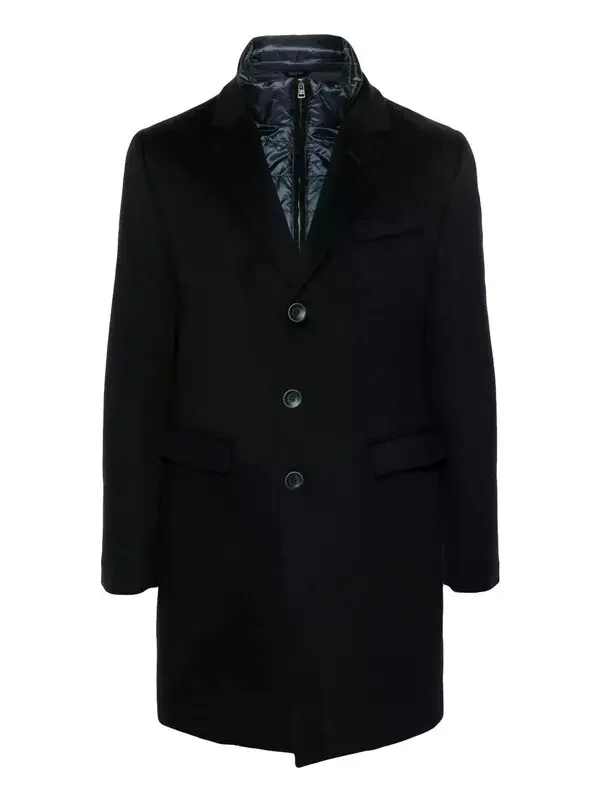 Herno Layered Single-breasted Coat - Blue