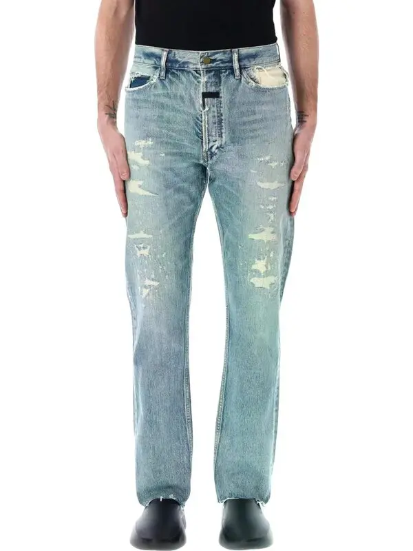 Fear Of God Ripped-detailing Jeans - Blue