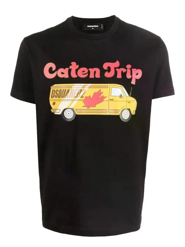 Dsquared2 Caten Trip Graphic T-shirt - Black