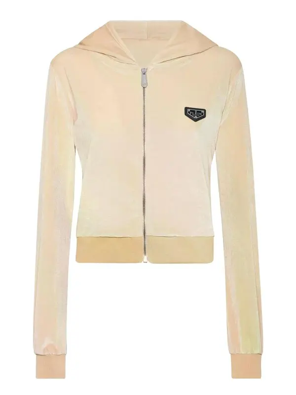 Philipp Plein Strass Skull Hoodie - Neutrals