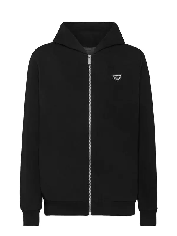 Philipp Plein Iconic Pleine Zip-up Hoodie - Black