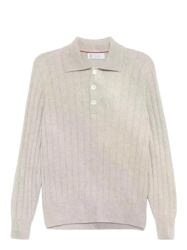 Brunello Cucinelli Cashmere Polo Shirt - Grey