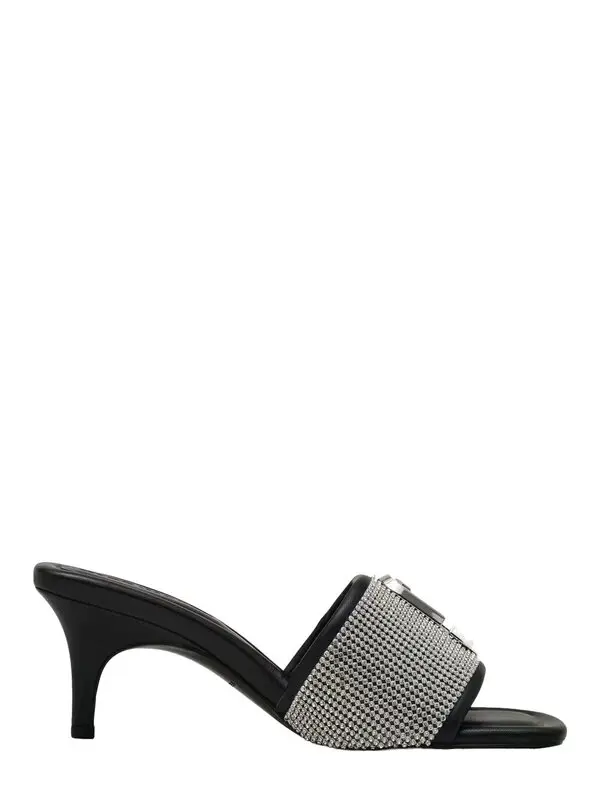 Marc Jacobs Rhinestone J Marc 65mm Sandals - Black