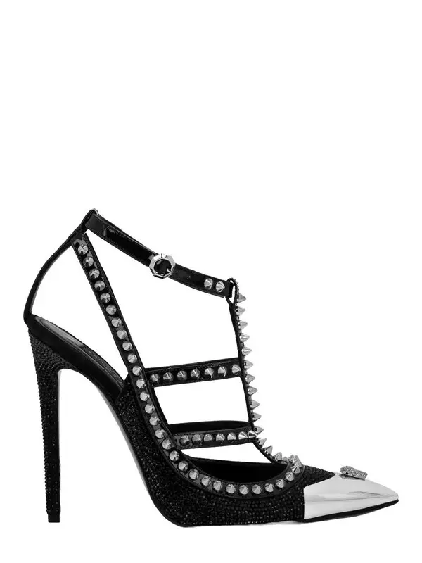 Philipp Plein Embellished Skull Pumps - Black