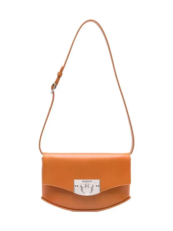 DURAZZI MILANO Logo-engraved Leather Shoulder Bag - Silver
