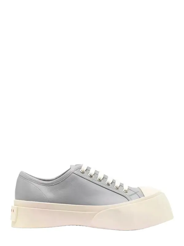 Marni Pablo Leather Flatform Sneakers - Grey