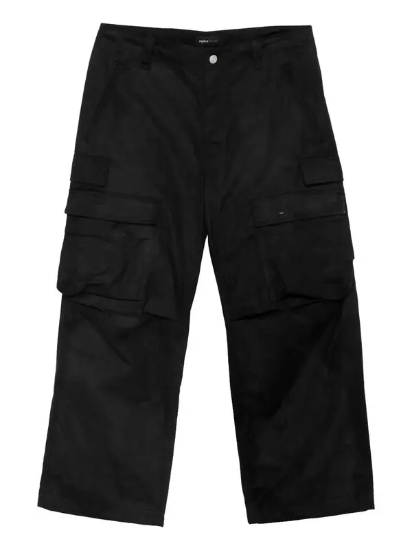 PURPLE BRAND Wide-leg Cargo Pants - Black