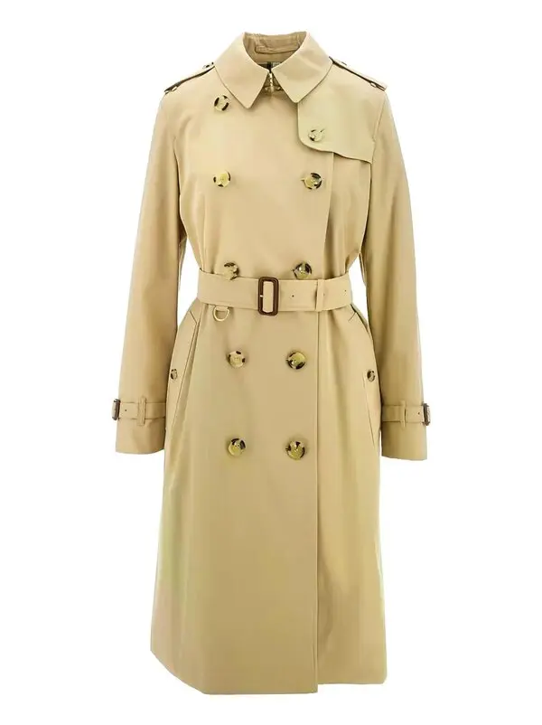 Burberry Double-breasted Cotton Trench Coat - Neutrals