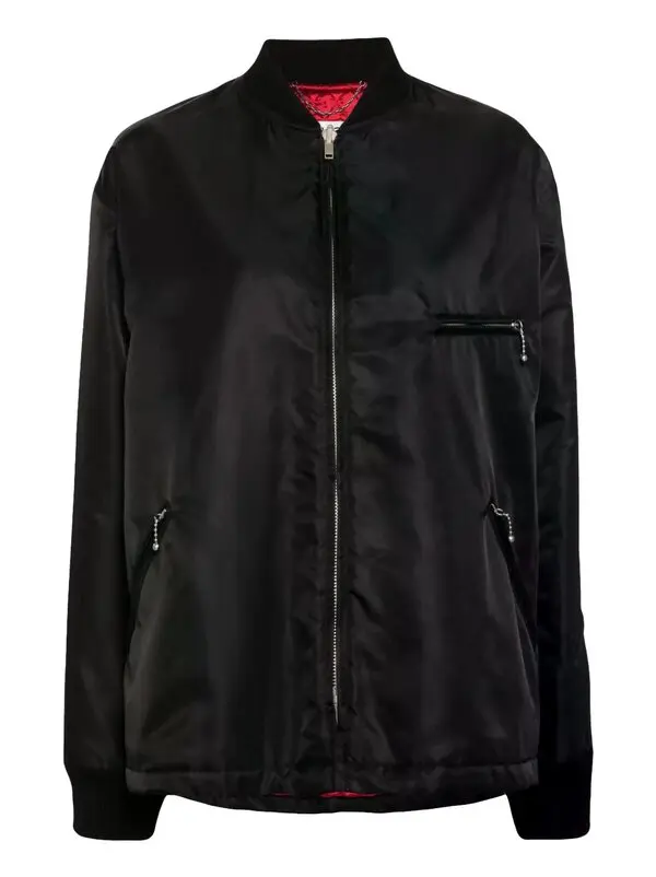 MAISON MARGIELA Single-stitch Logo Bomber Jacket - Black