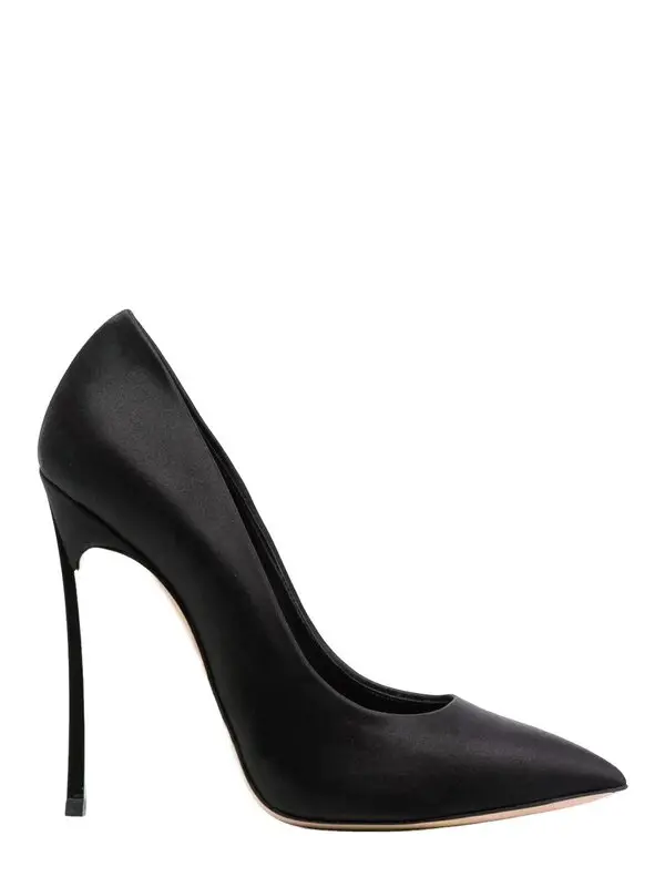 Casadei Blade Twenties 120mm Satin Pumps - Black