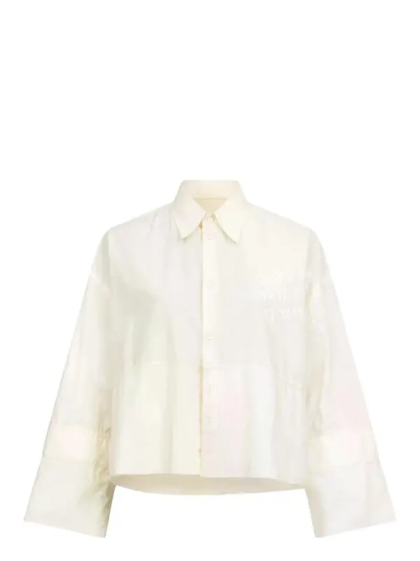 MAISON MARGIELA Logo-print Poplin Shirt - Neutrals